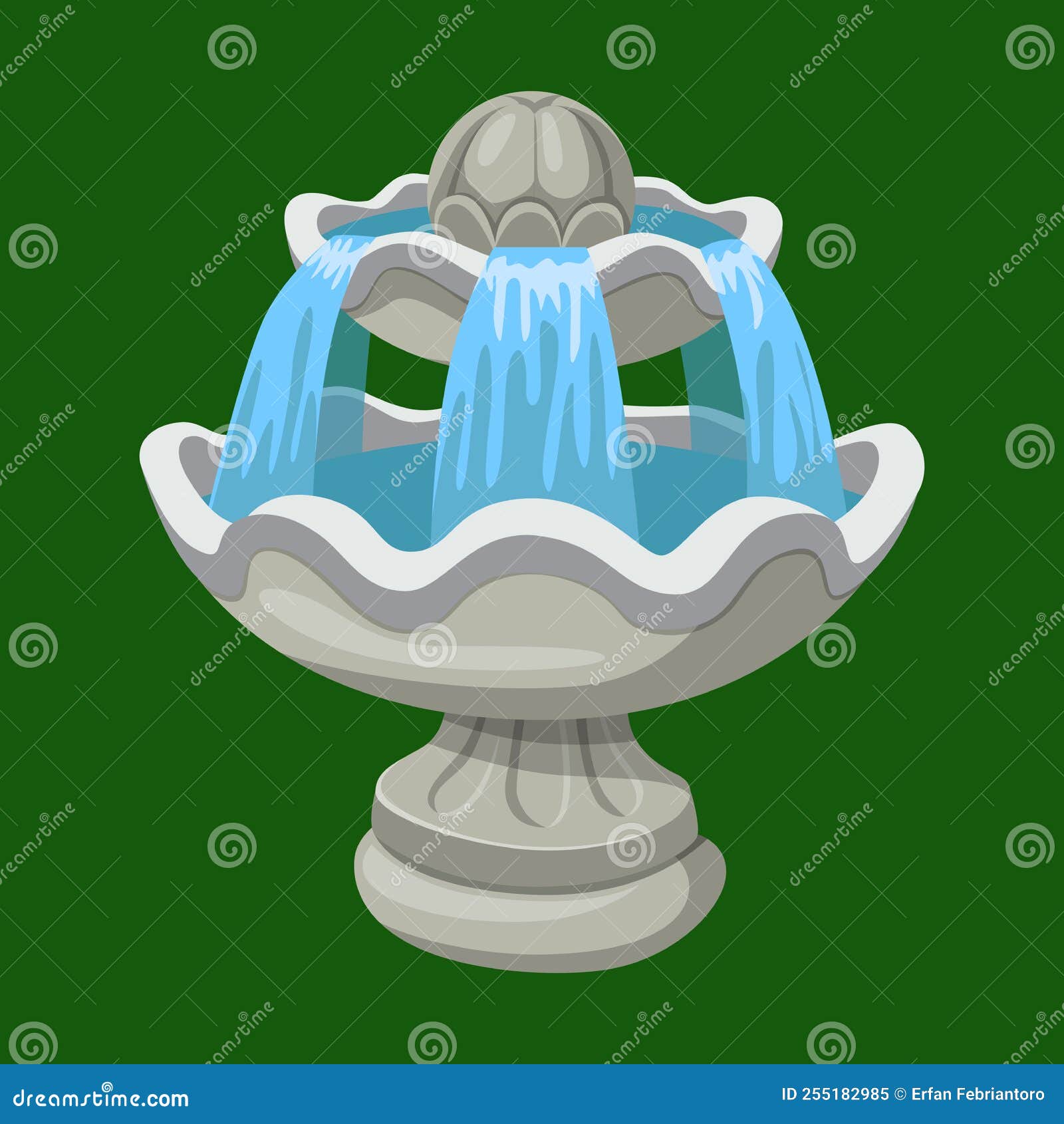 Fountain With Pool And Splash Thin Line Icon, Aquapark Concept, Three ...