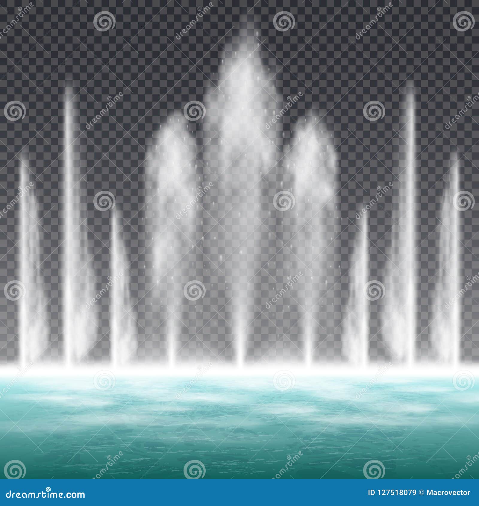 Fountain Realistic Transparent Stock Vector - Illustration of ...