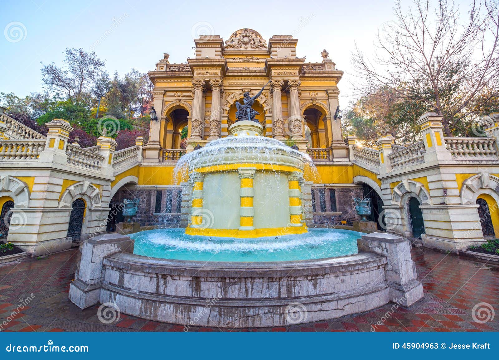 Fountain in Santiago, Chile Stock Image - Image of lucia, travel: 45904963