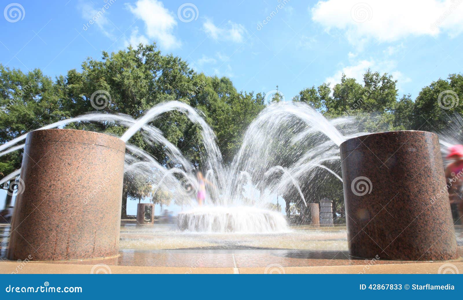 Fountain Splash stock image. Image of color, urban, south - 42867833