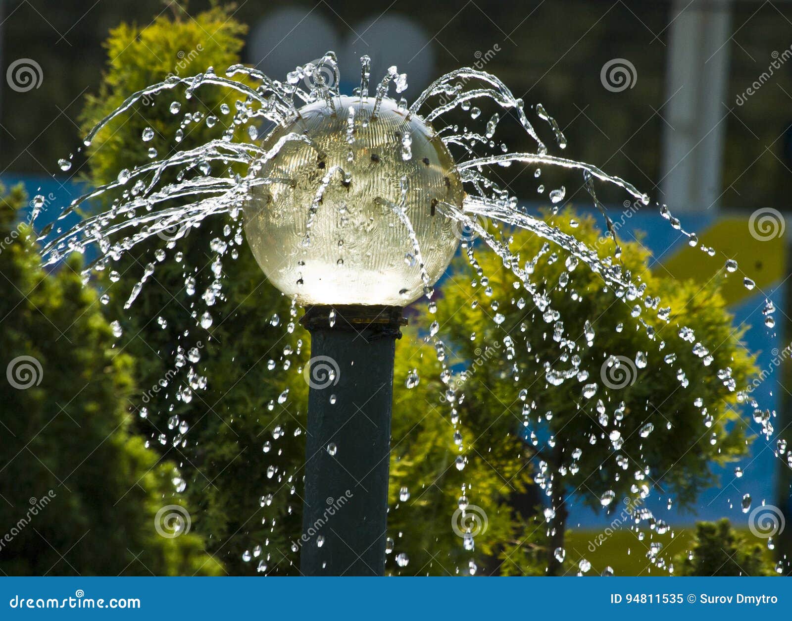 Fountain Splash. Fountain in Form of Ball Stock Image - Image of ...