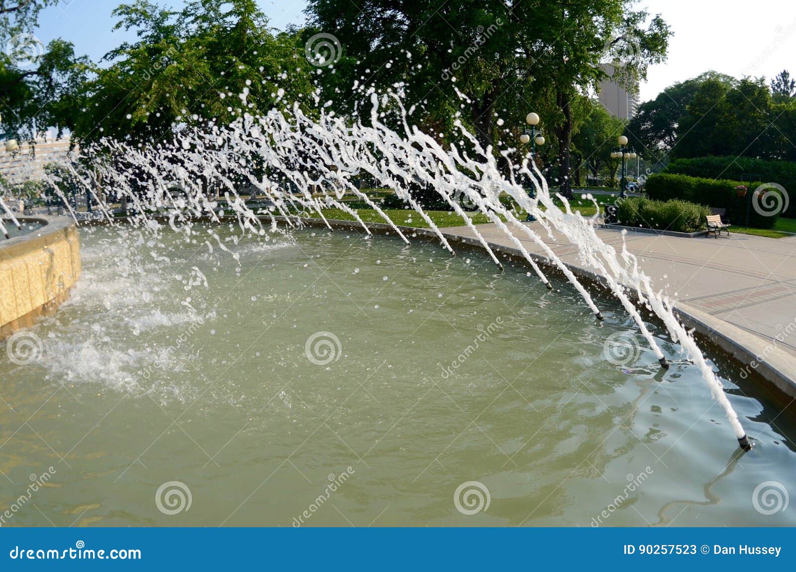Fountain Spraying Water Stock Photos - Royalty Free Images