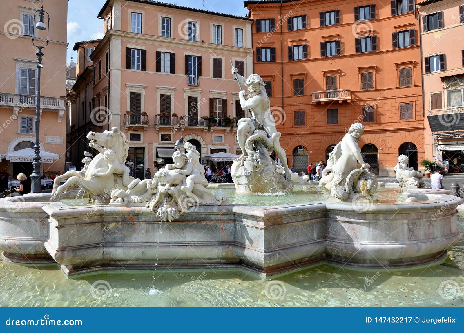 Fountain with Statues in Rome Editorial Photography - Image of ancient ...