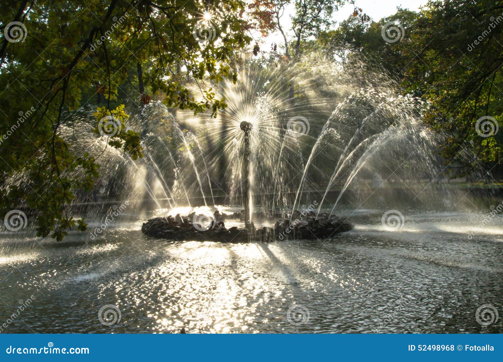 Fountain - the sun stock photo. Image of fountain, drop - 52498968