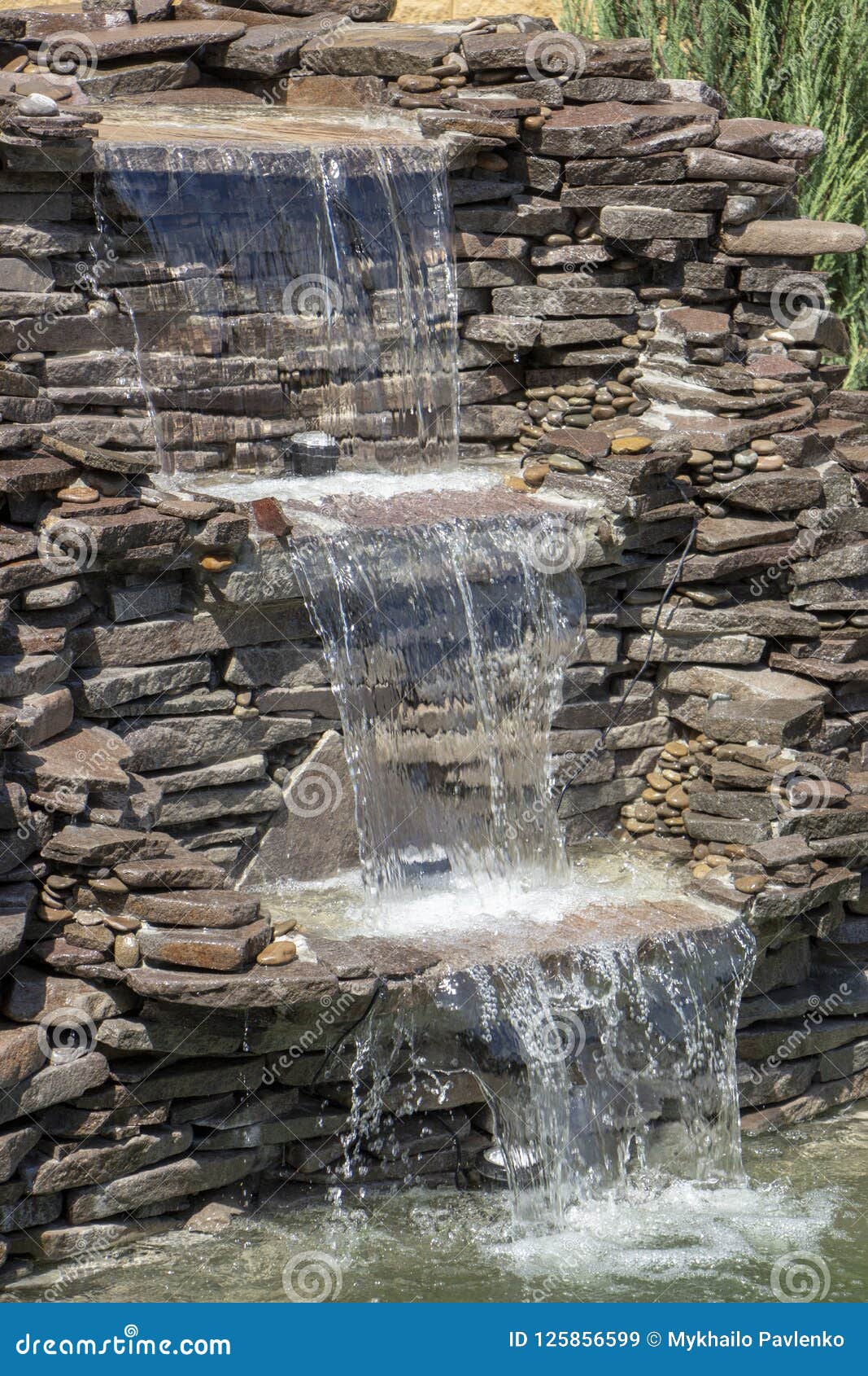 Fountain with Two Overflows, in Antique Style. Using Natural Materials ...