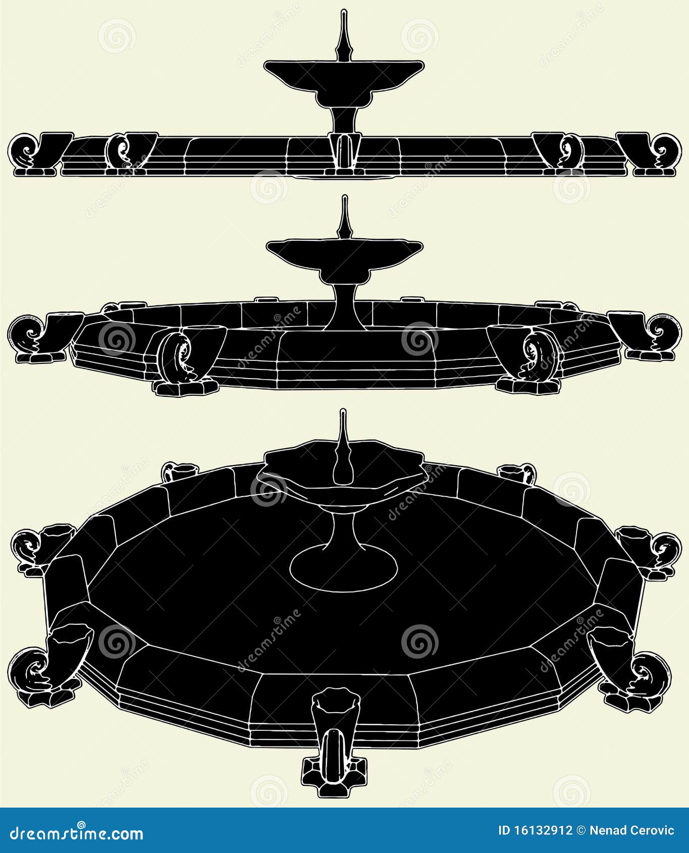 Fountain Vector 02 stock vector. Illustration of refreshing - 16132912