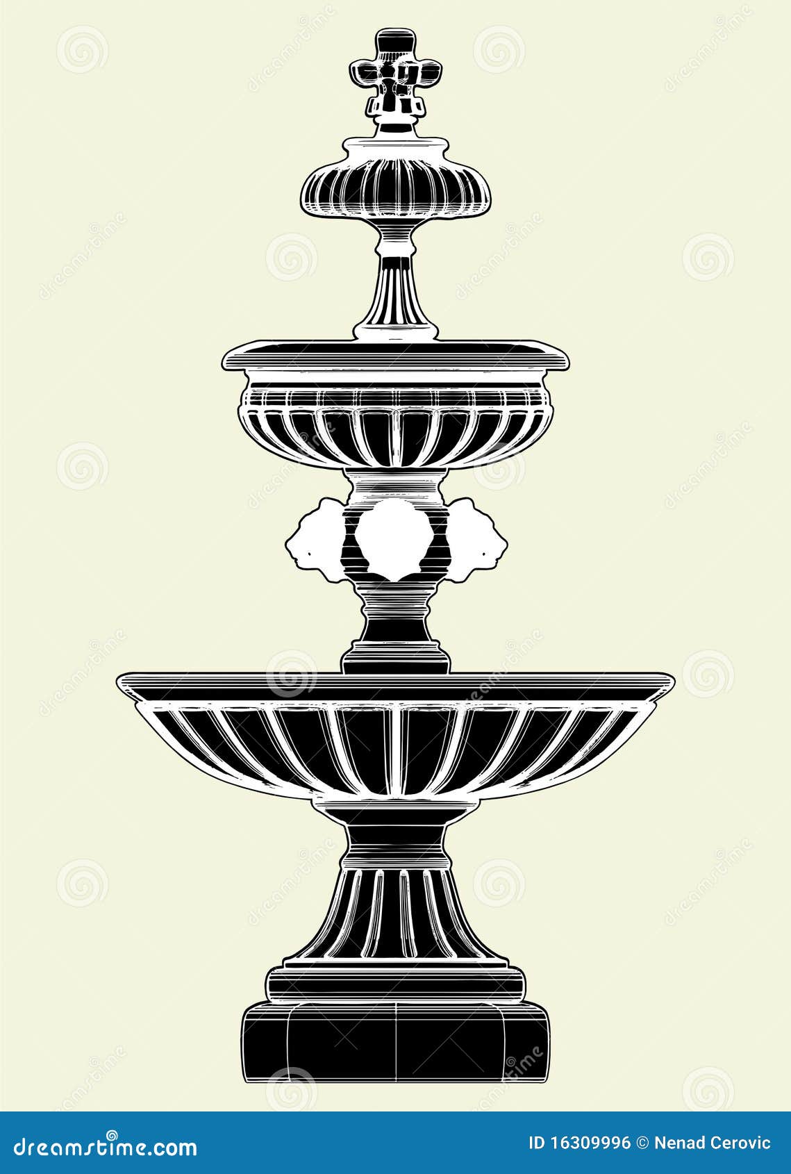 Fountain Vector 03 stock vector. Illustration of fountain - 16309996