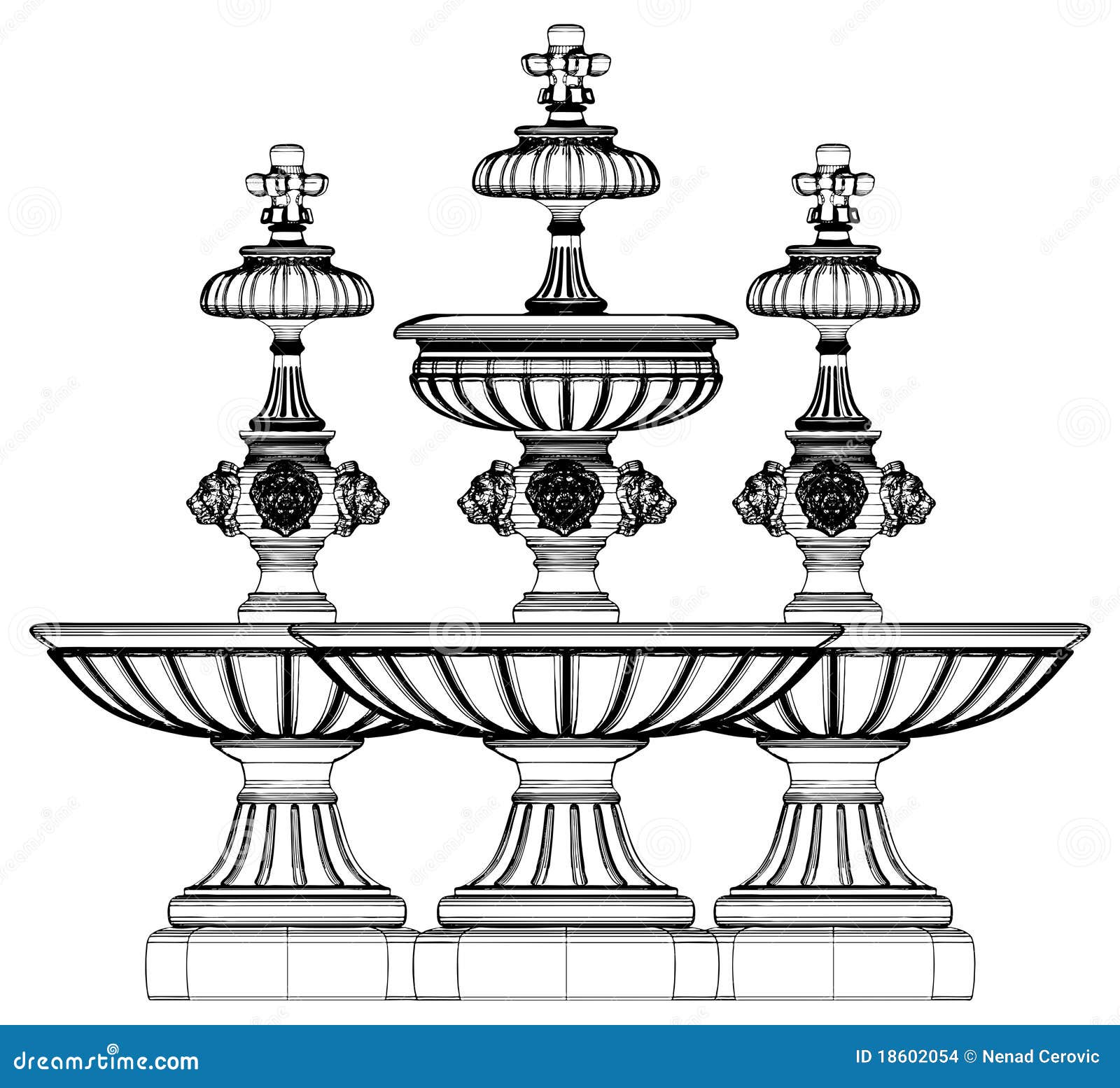 Fountain Vector 07 stock vector. Illustration of liquid - 18602054