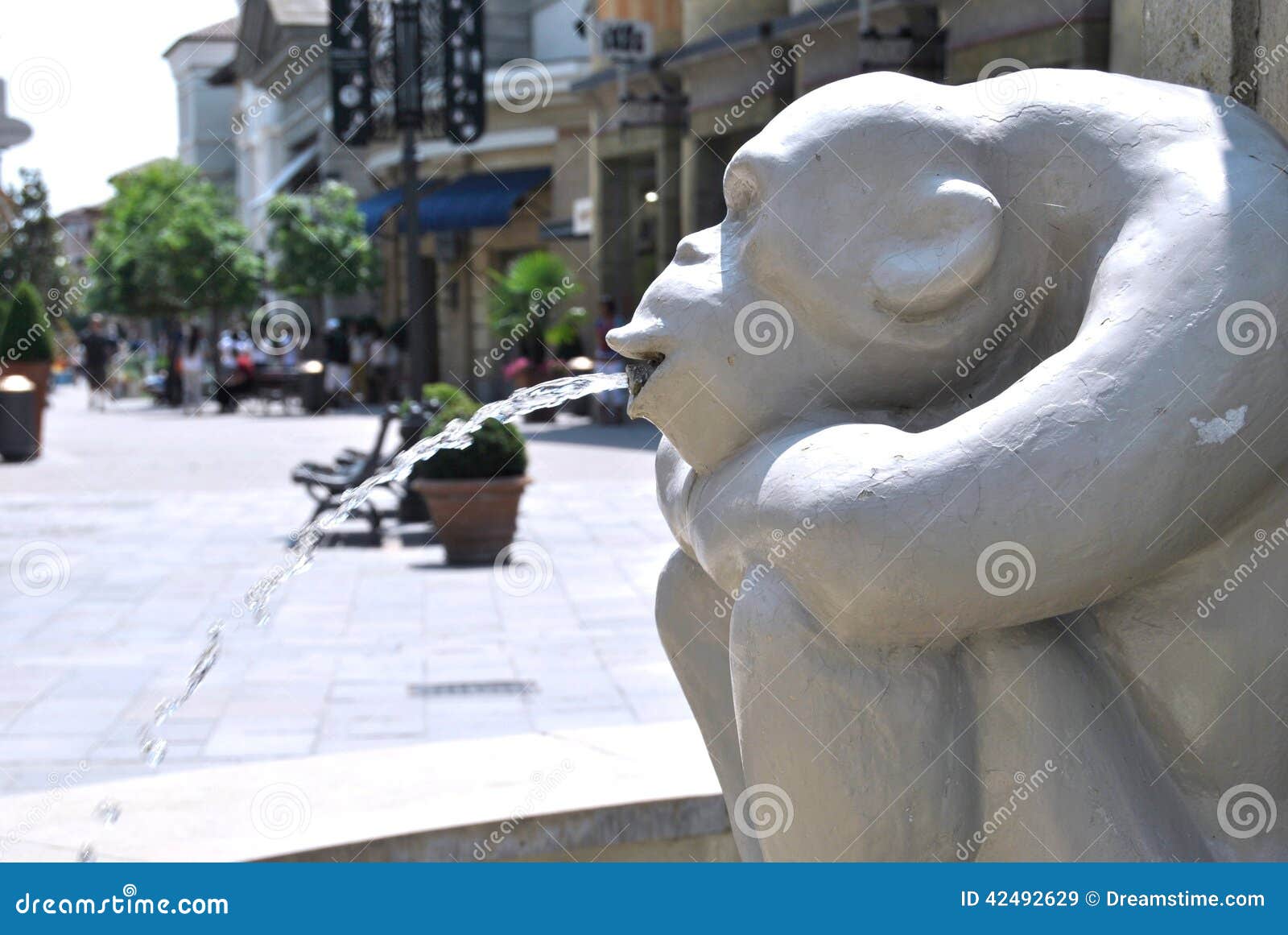Fountain stock image. Image of monkey, italy, summer - 42492629