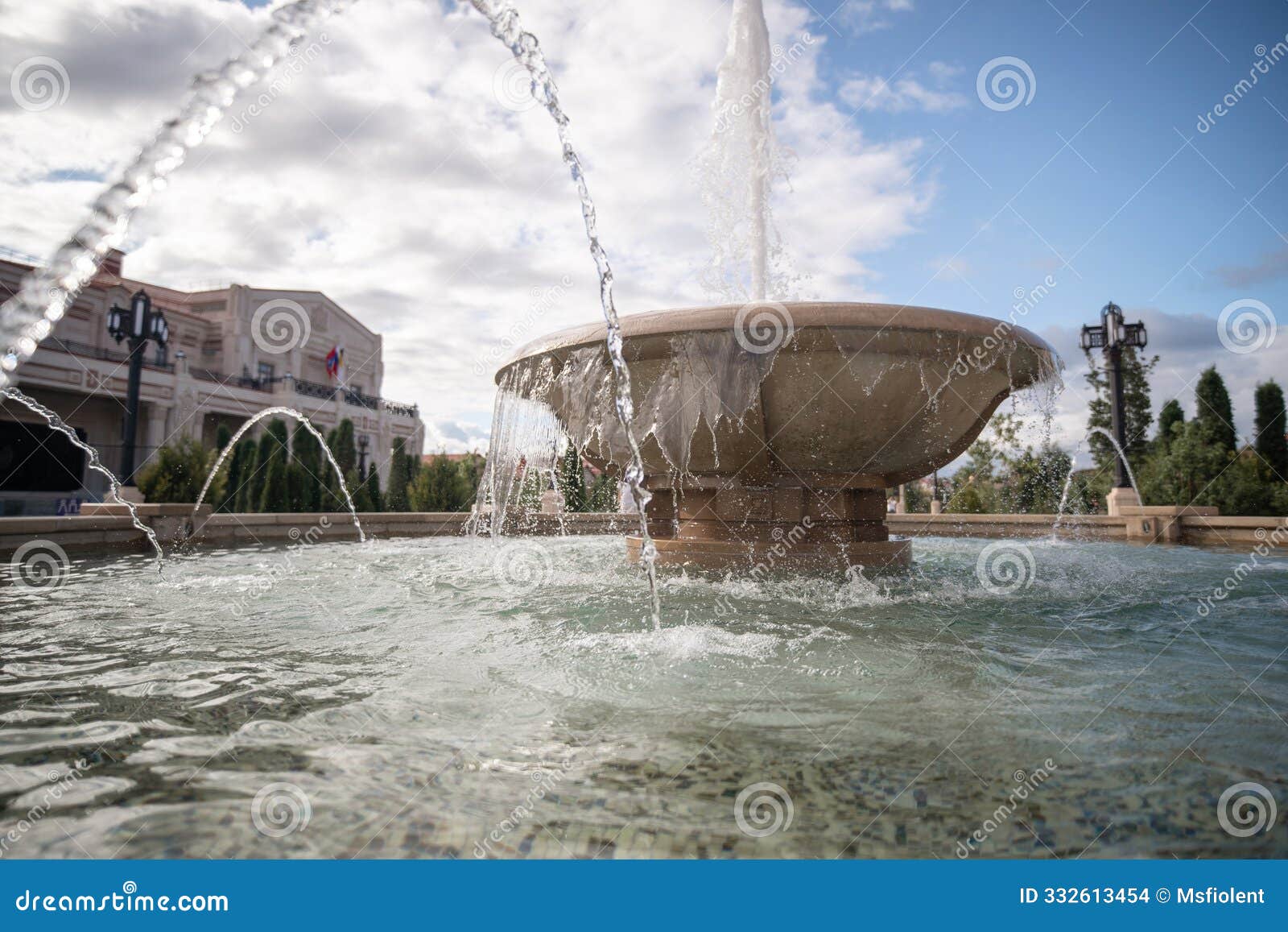 Fountain Water Feature Landscape Architecture Design Stock Photo ...