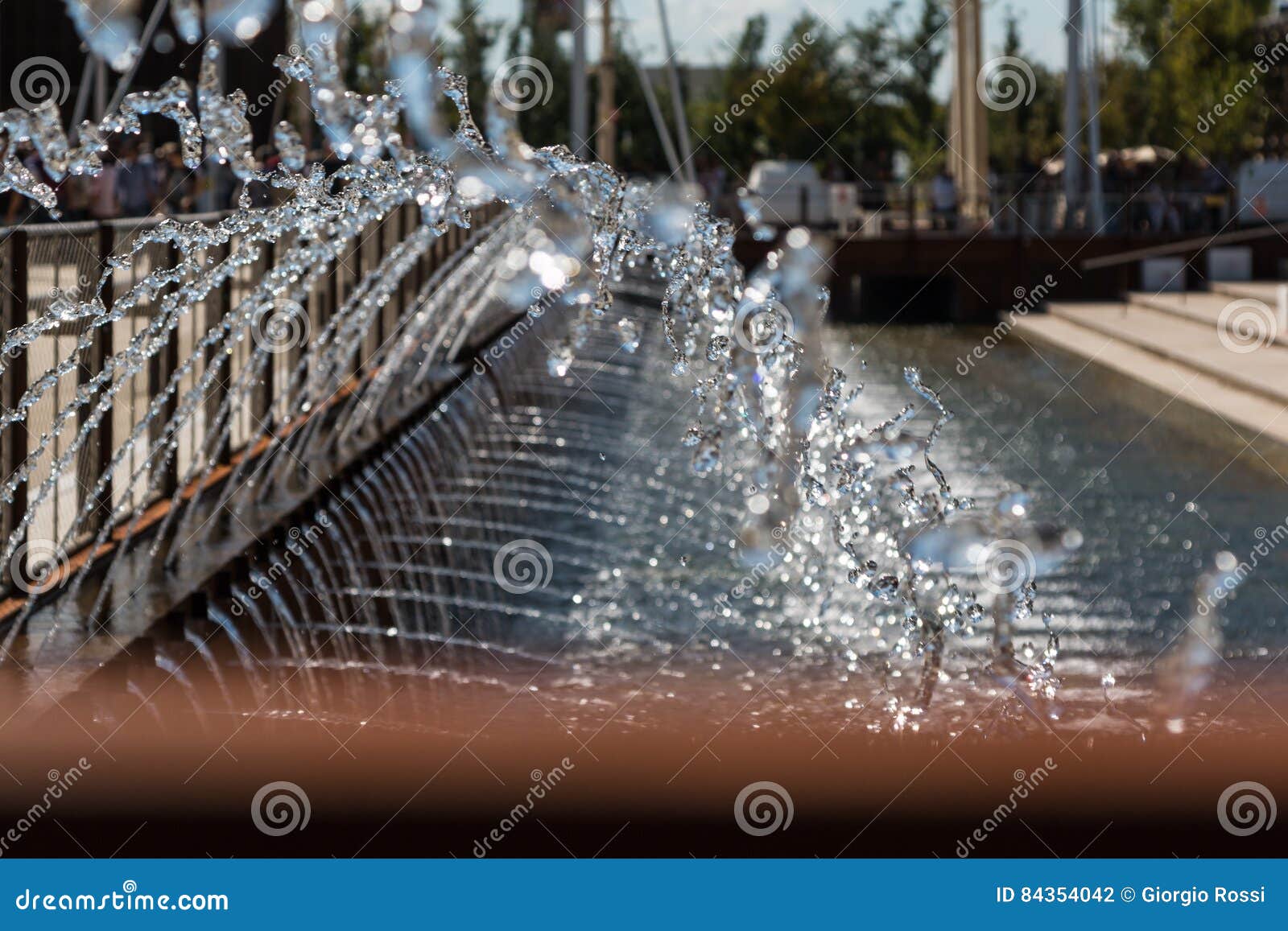 Fountain: Water Flowing Out from Multiple Pipes Stock Photo - Image of ...