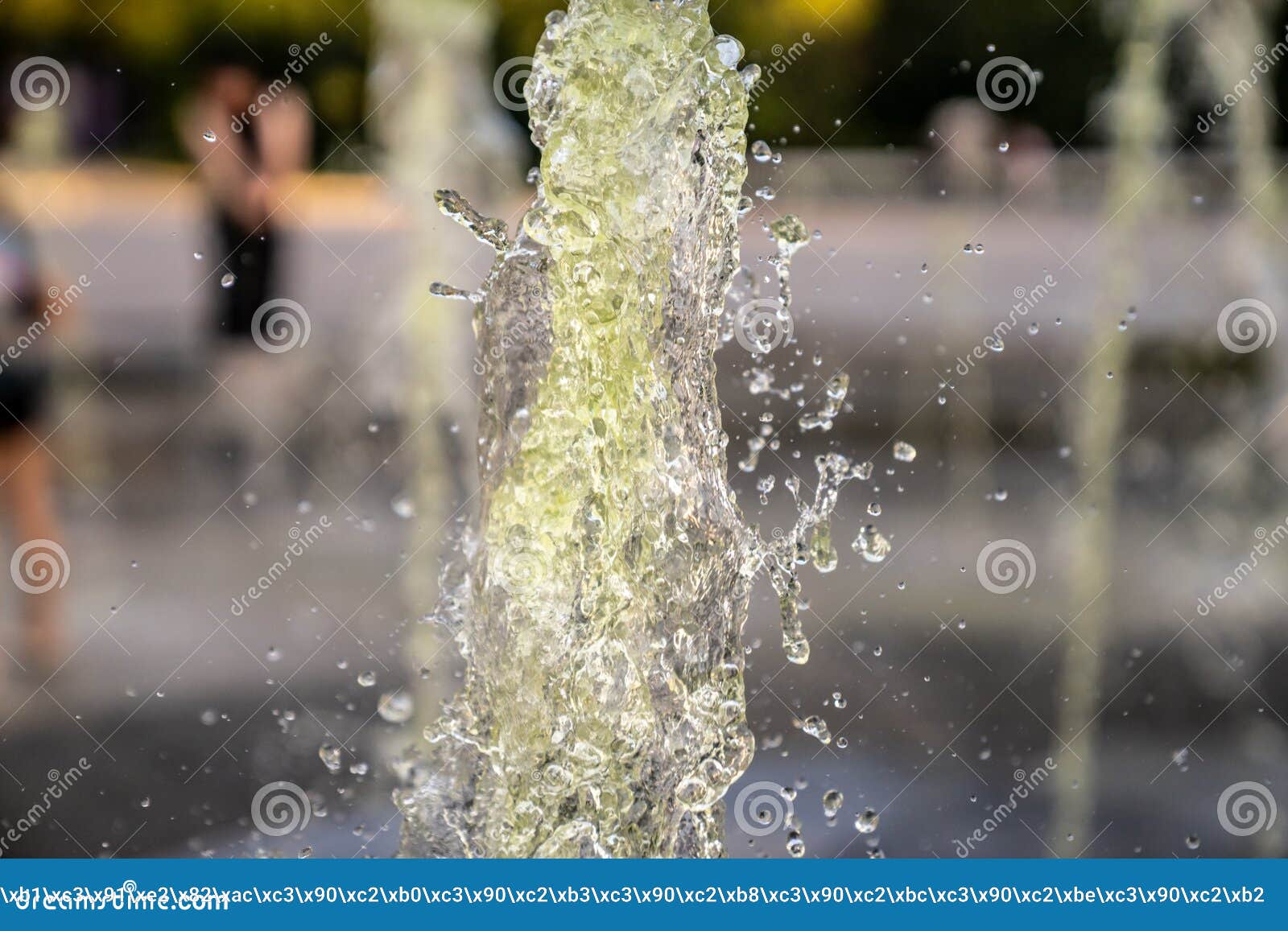 Fountain Water Jet on Short Exposure. General Plan Stock Photo - Image ...