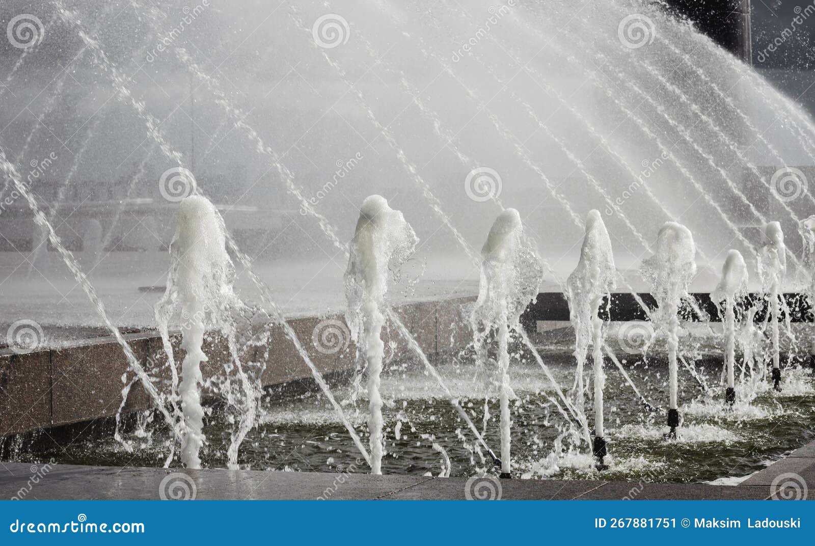 Fountain Water Spashing stock image. Image of design - 267881751