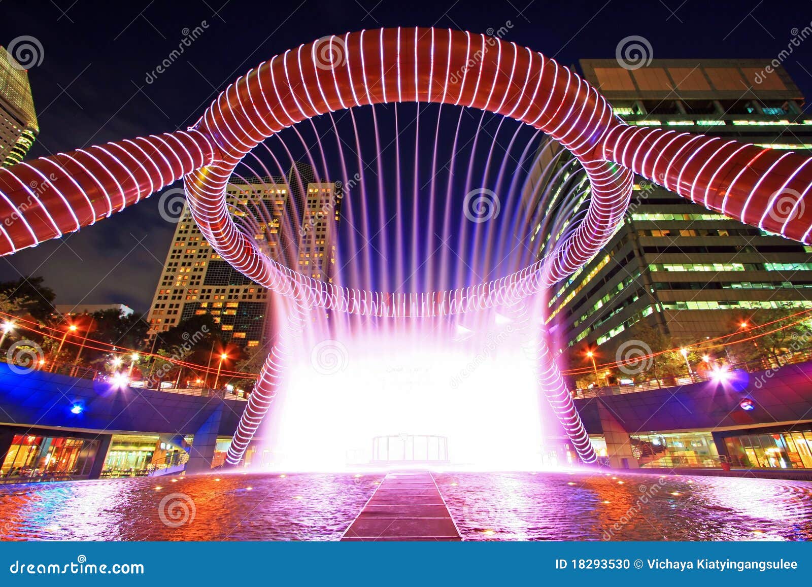 Fountain of Wealth stock photo. Image of harbor, colorful - 18293530