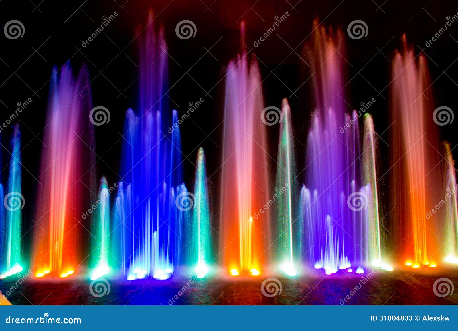 Fountains stock image. Image of festive, burning, dusk - 31804833