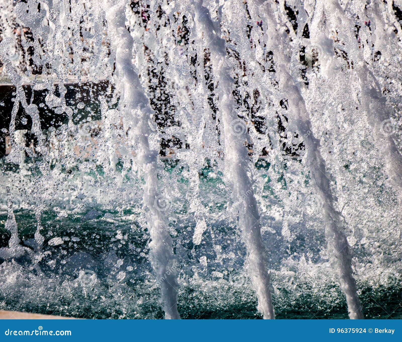 The Fountains Gushing Sparkling Water in a Poo Stock Photo - Image of ...