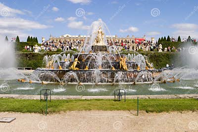 Fountains at Versailles stock photo. Image of stream, path - 2948728