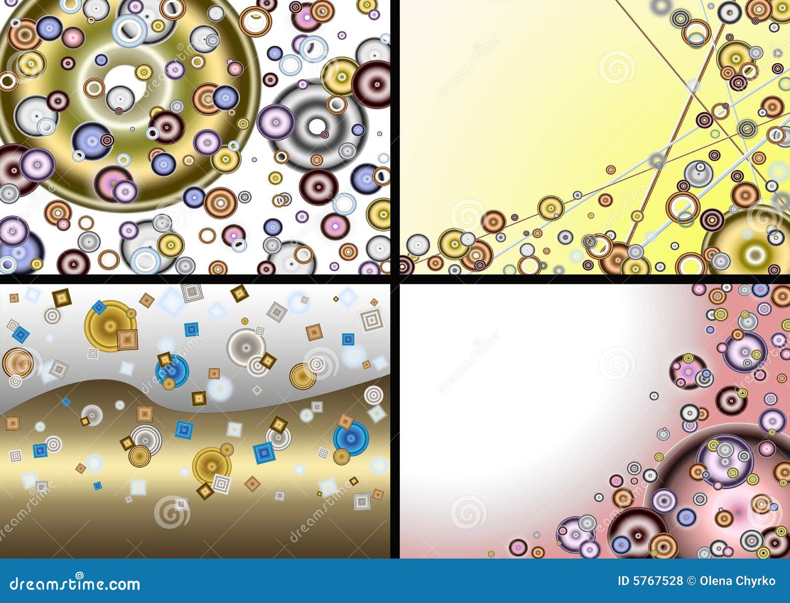 Four abstract backgrounds stock illustration. Illustration of button ...