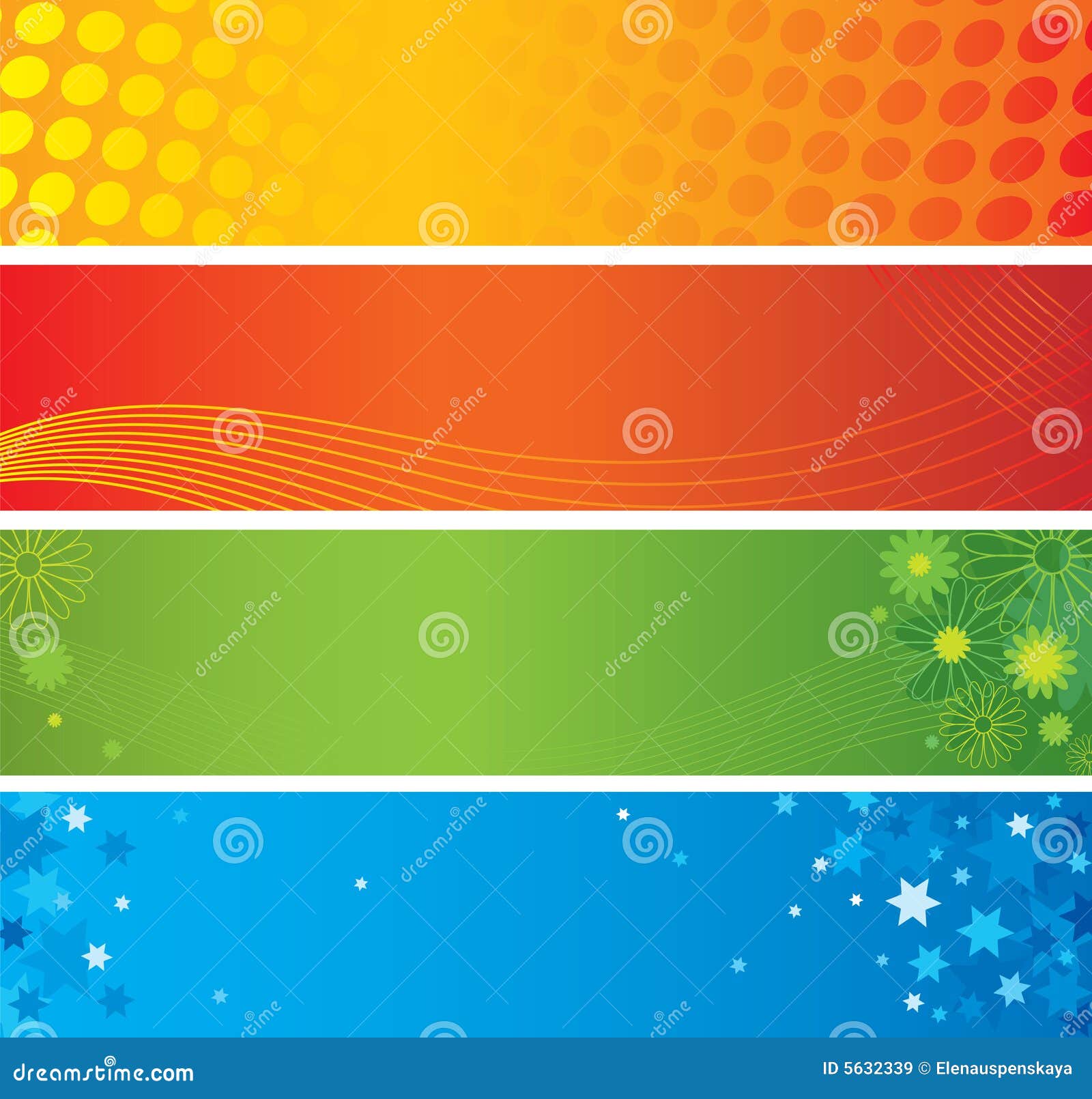 Four abstract banners stock vector. Illustration of effect - 5632339