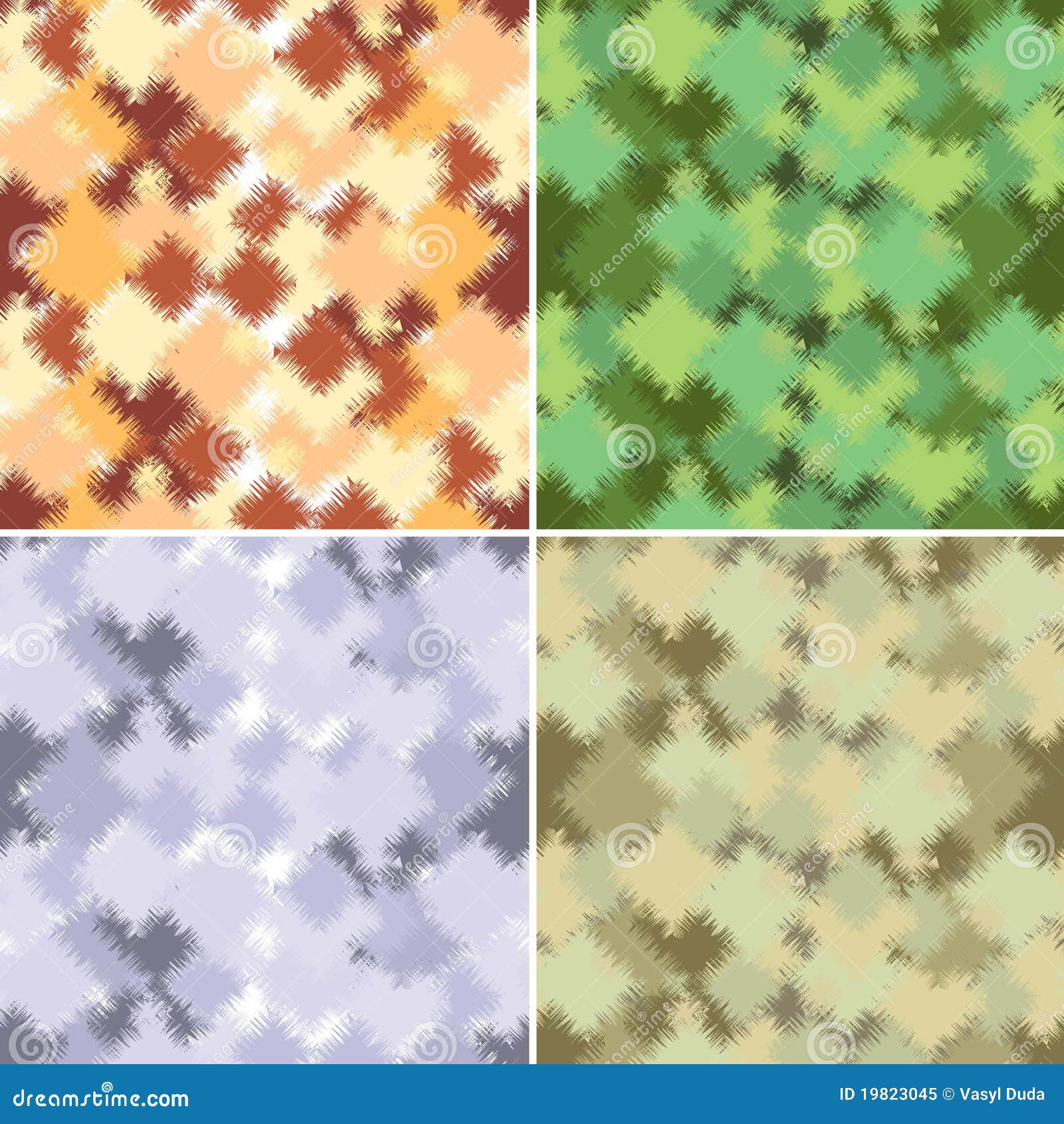 Four of Abstract Form and Color Camouflage Stock Vector - Illustration ...