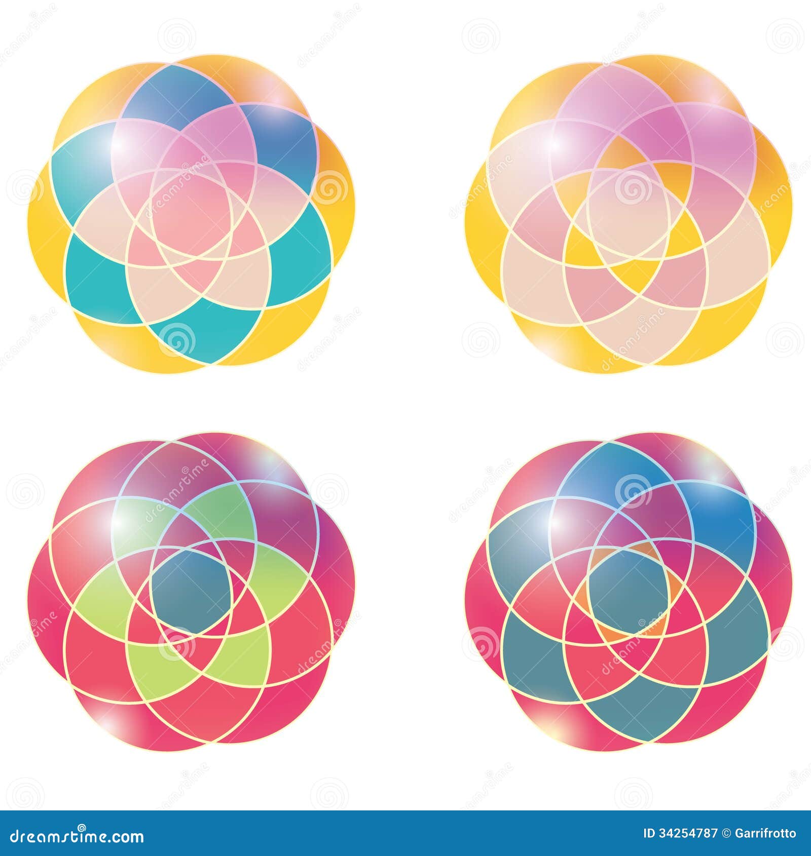 Four abstract object stock vector. Illustration of empty - 34254787