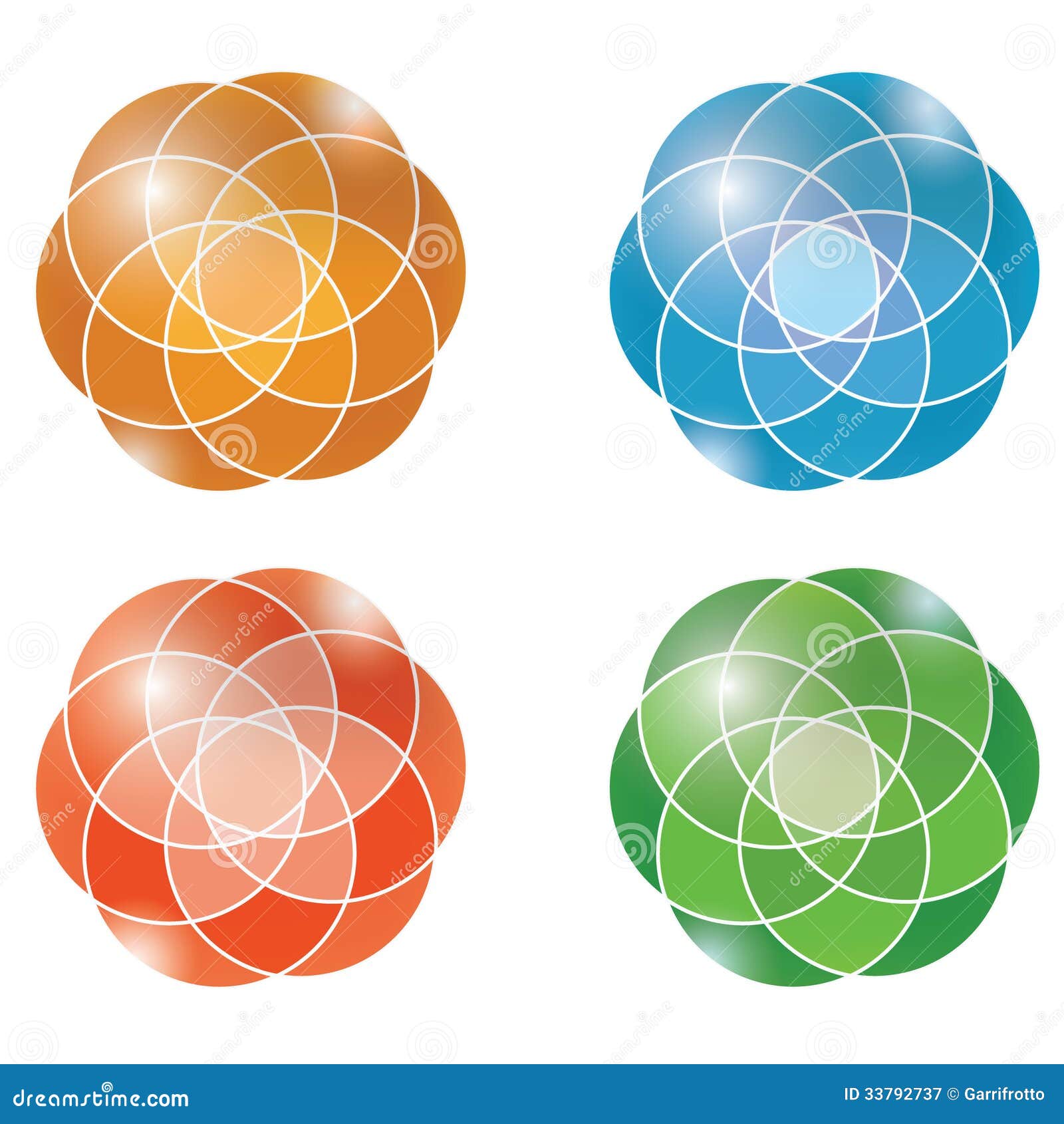 Four abstract object stock vector. Illustration of stick - 33792737