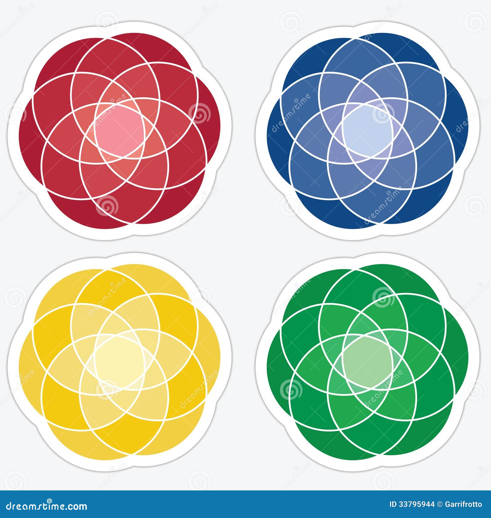 Four abstract object stock vector. Illustration of element - 33795944