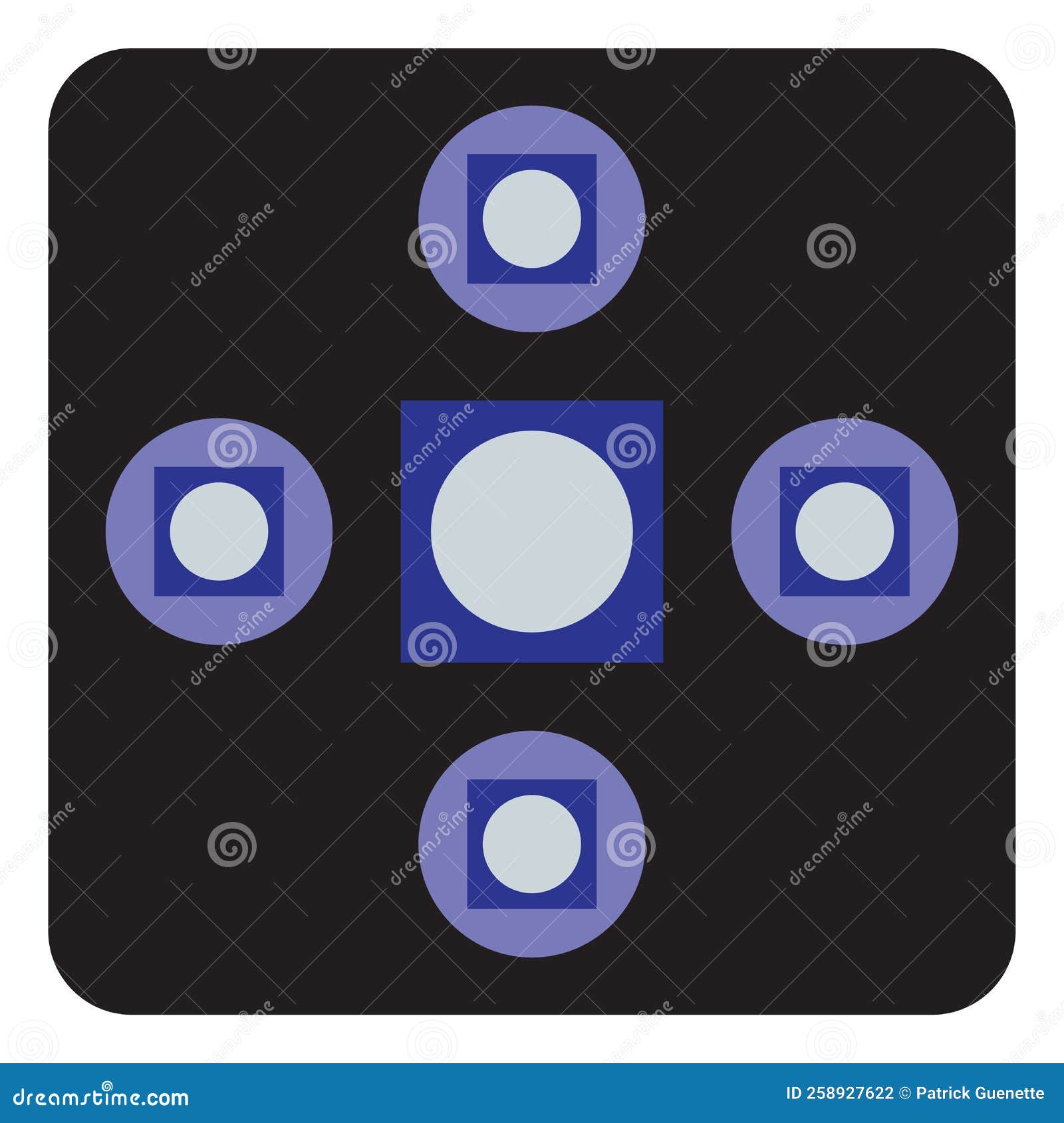 Four Abstract Objects, Icon Stock Vector - Illustration of icon ...