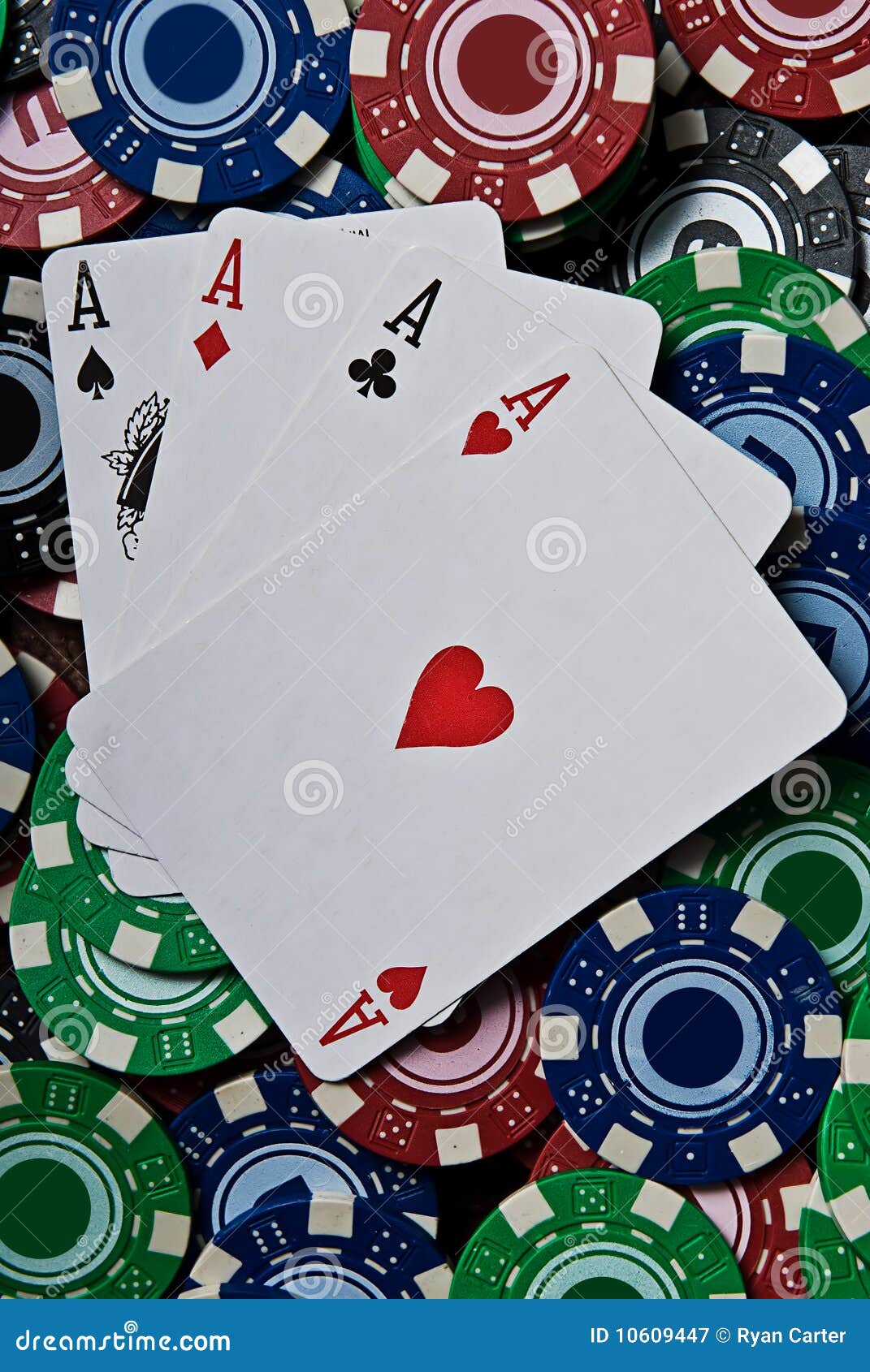 Four Aces stock image. Image of chance, green, entertainment - 10609447