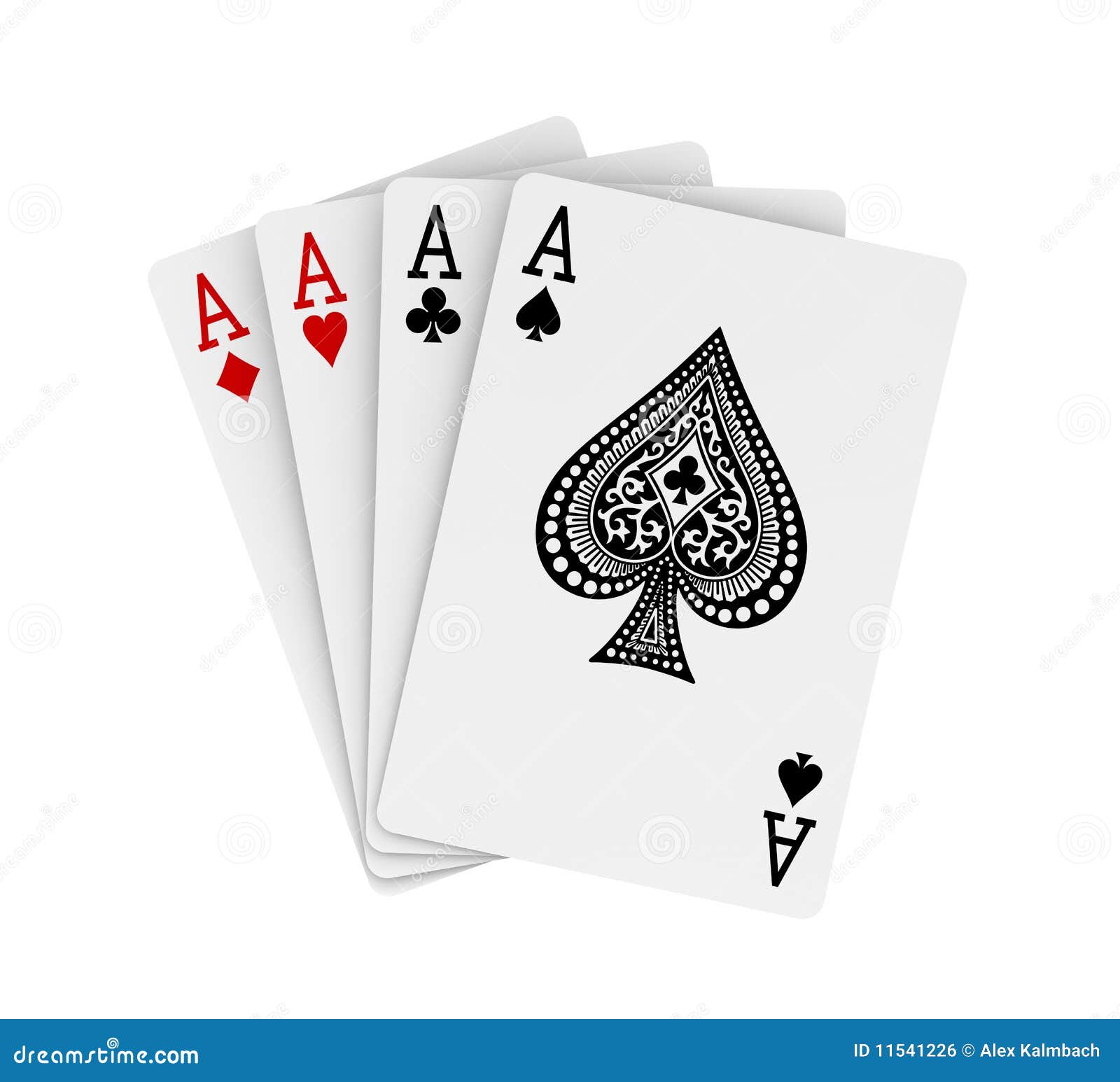 Four aces stock illustration. Illustration of gambling - 11541226