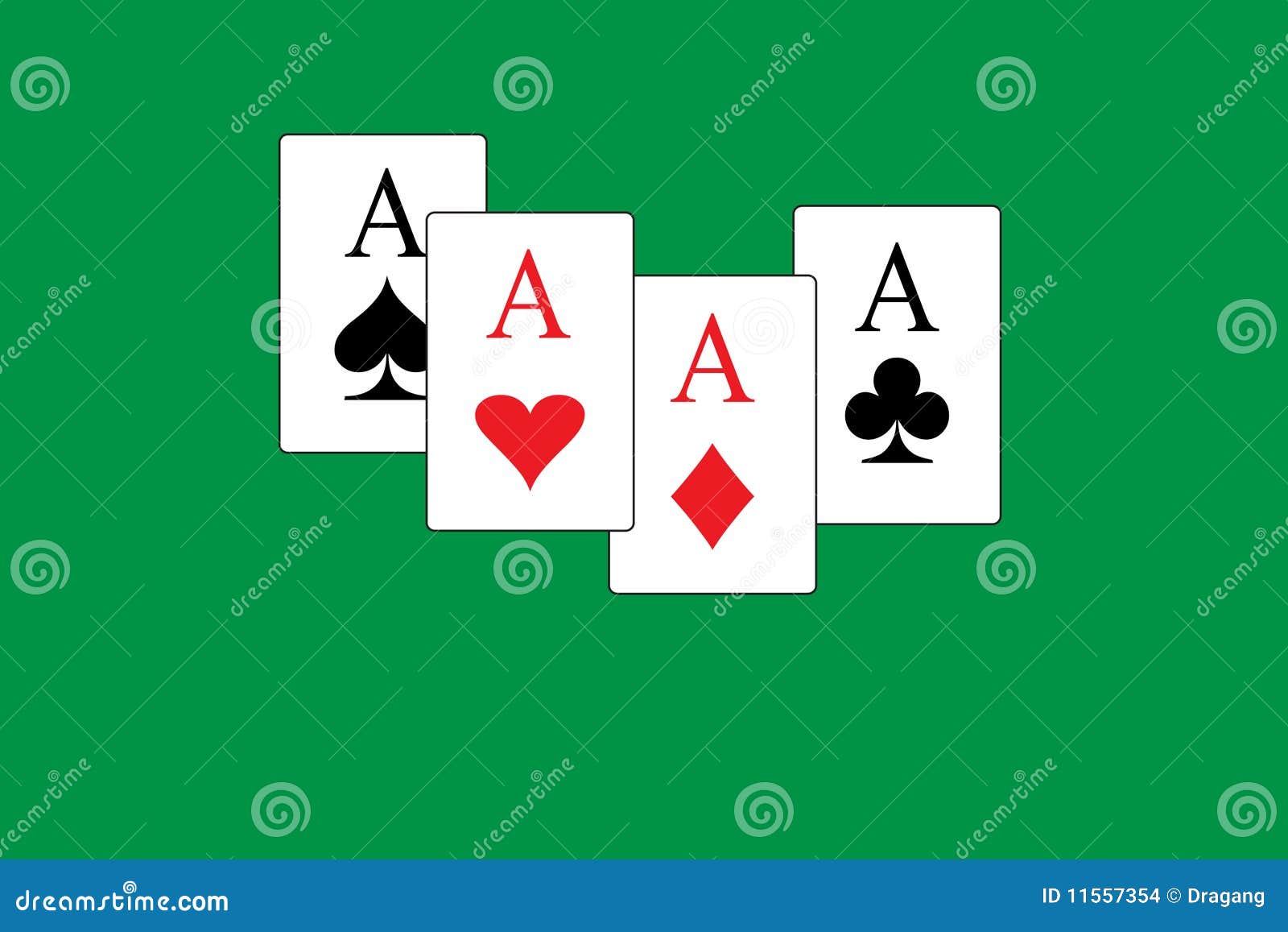 Four aces stock vector. Illustration of card, icon, happy - 11557354