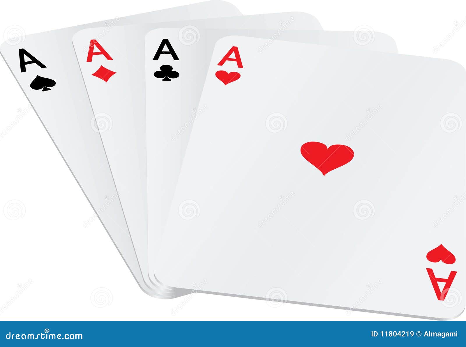Four aces stock vector. Illustration of diamond, sign - 11804219