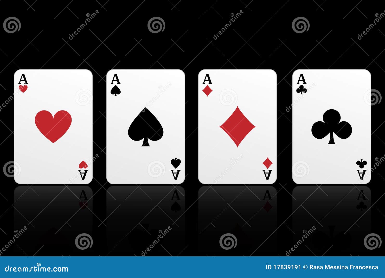 Four aces stock vector. Illustration of design, luck - 17839191