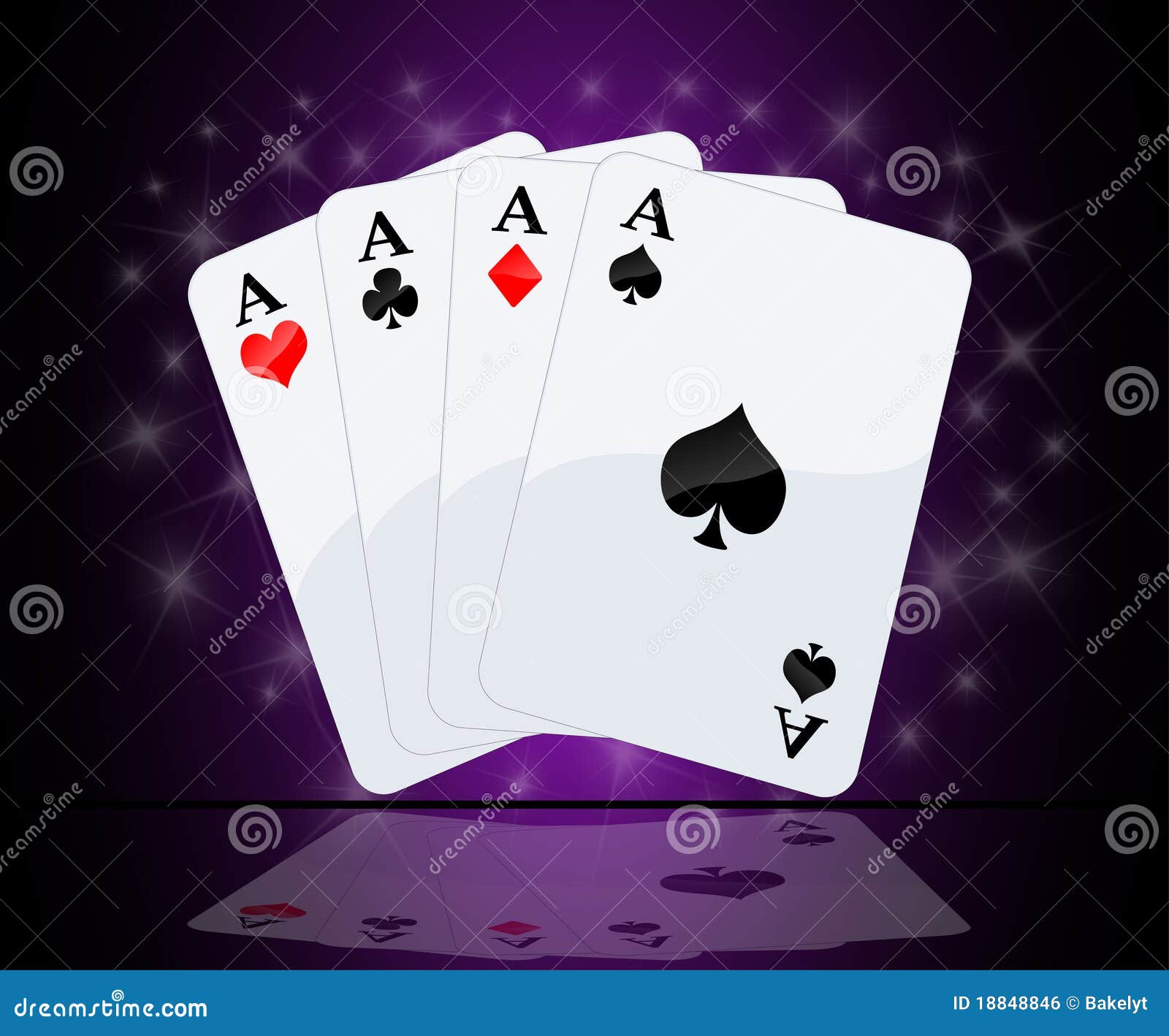 Four aces stock vector. Illustration of luck, shape, heart - 18848846