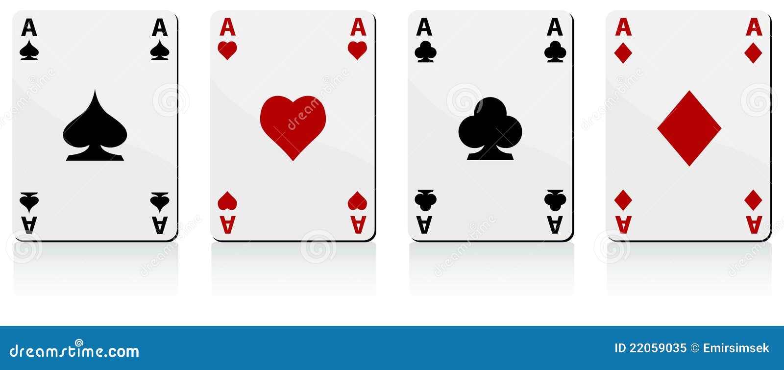 Four Aces stock vector. Illustration of recreational - 22059035