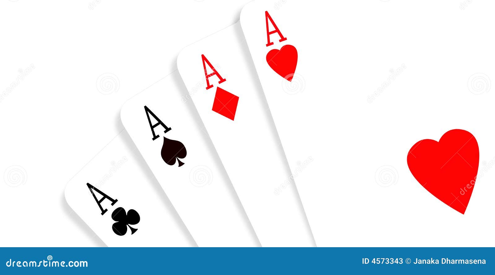 Four aces stock illustration. Illustration of cards, casino - 4573343