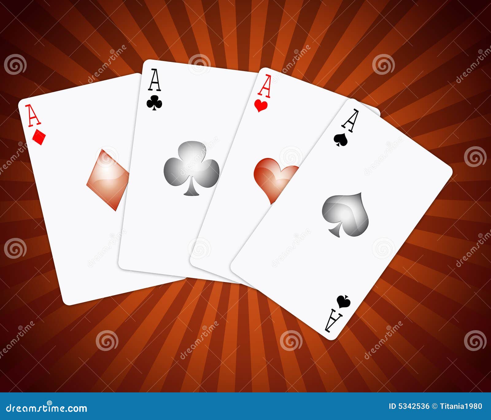 Four aces stock illustration. Illustration of club, blackjack - 5342536