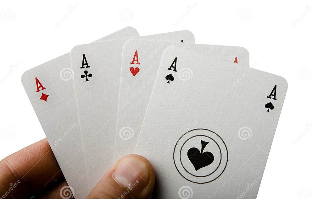 Four Aces in Hand stock image. Image of chance, poker - 5728589