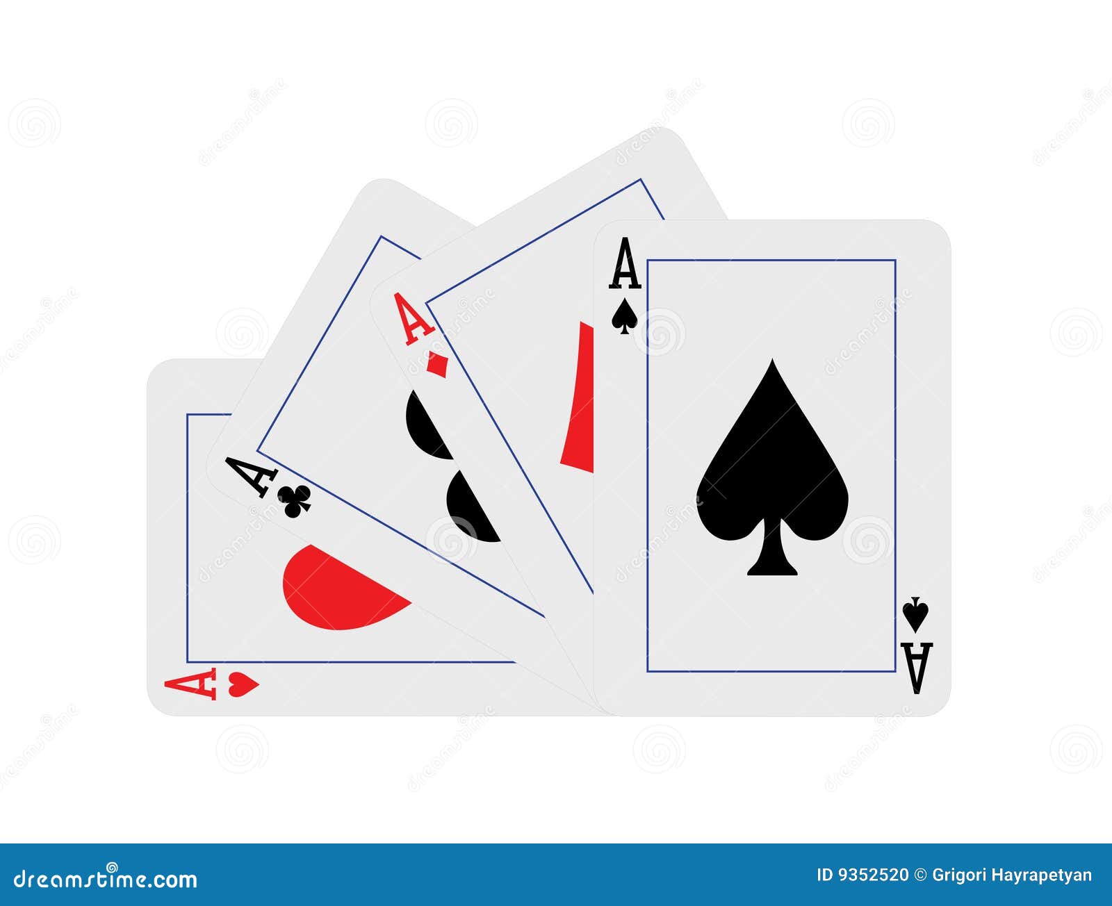 Aces Hand Cascade Playing Cards Stock Photography | CartoonDealer.com ...