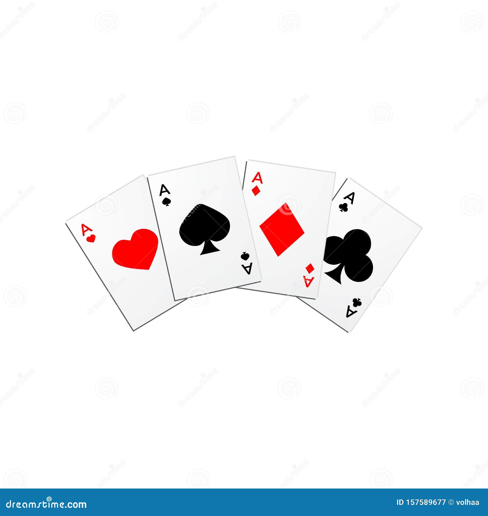 Four Aces Vector Illustration Stock Vector - Illustration of card ...