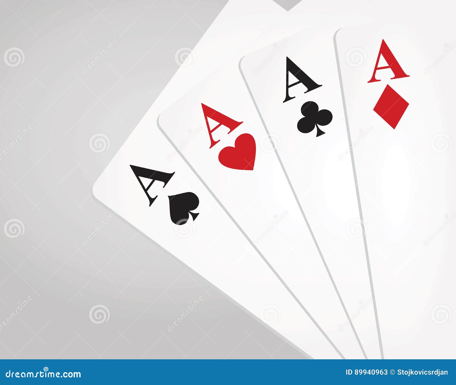 Four aces stock vector. Illustration of icon, luck, full - 89940963