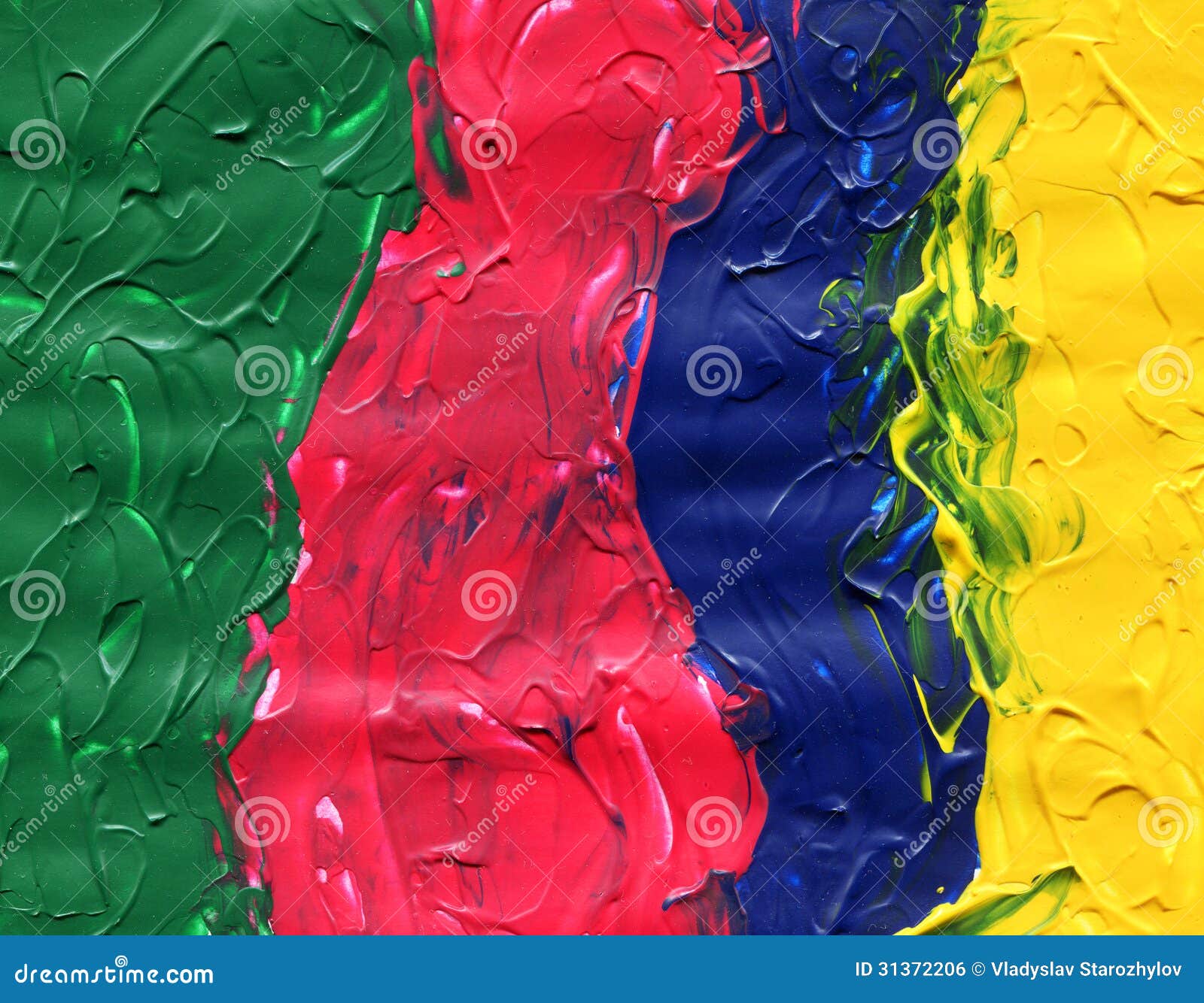 Four Acrylic Paint Colors with Texture Stock Photo - Image of drop ...