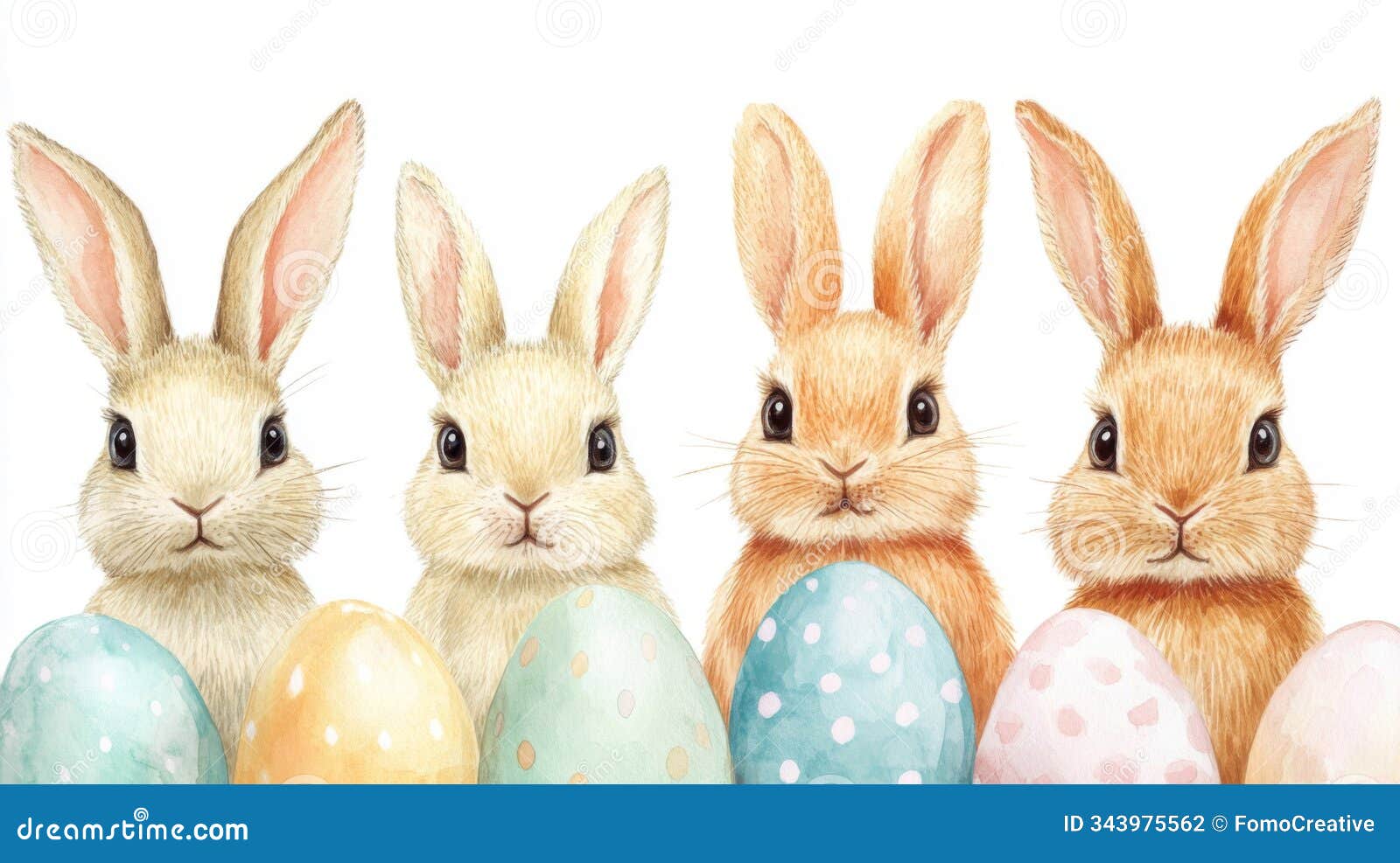 Four Adorable Bunnies Ride A Whimsical Train Through A Dreamy Landscape ...