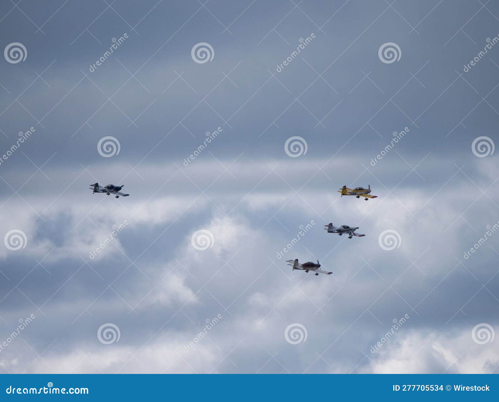Airplanes Showing Teamwork in Flight Stock Photo - Image of teamwork ...