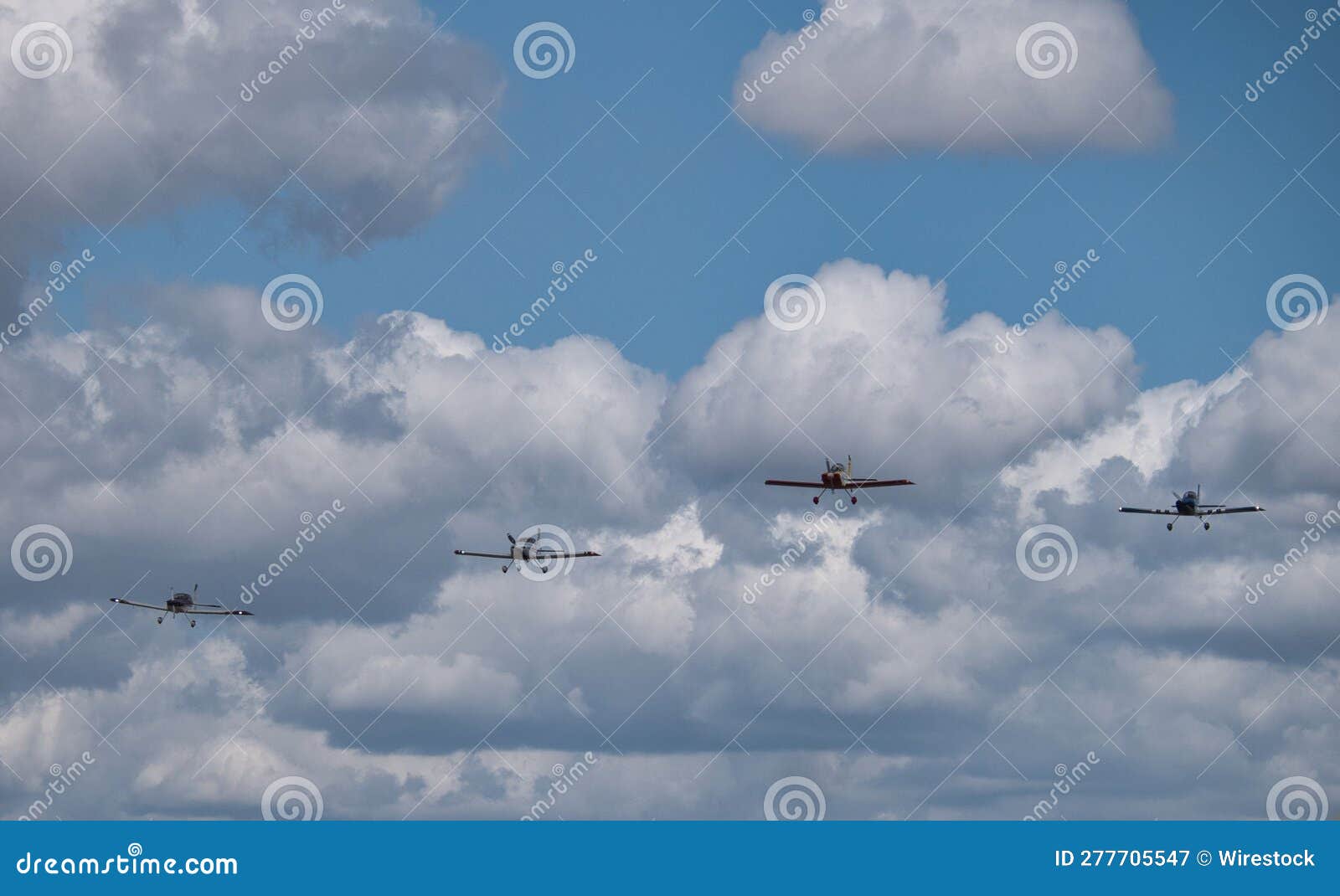 Airplanes Showing Teamwork in Flight Stock Image - Image of show ...