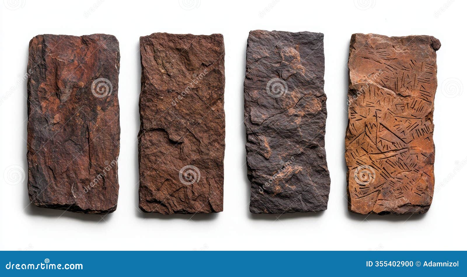 Four Ancient Stone Tablets with Carvings and Textures Stock ...