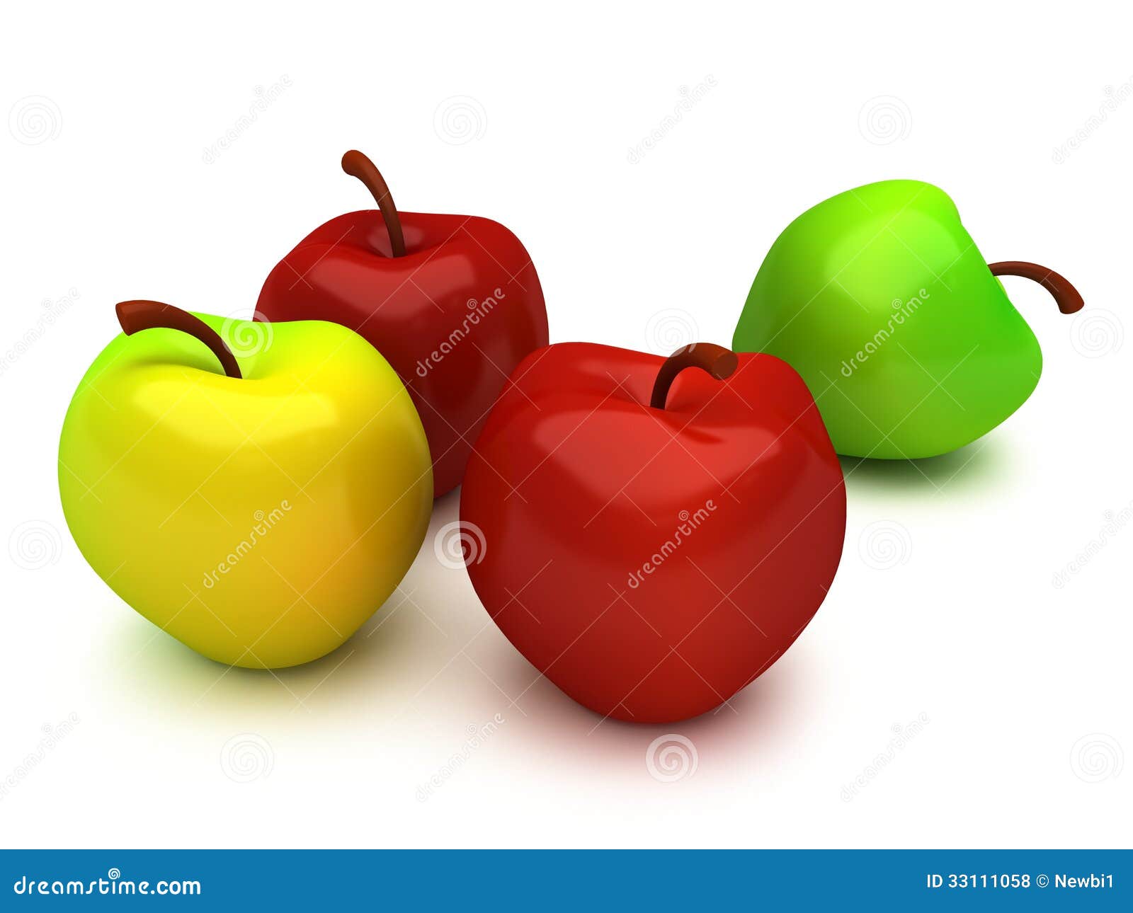 Four apples stock illustration. Illustration of health - 33111058