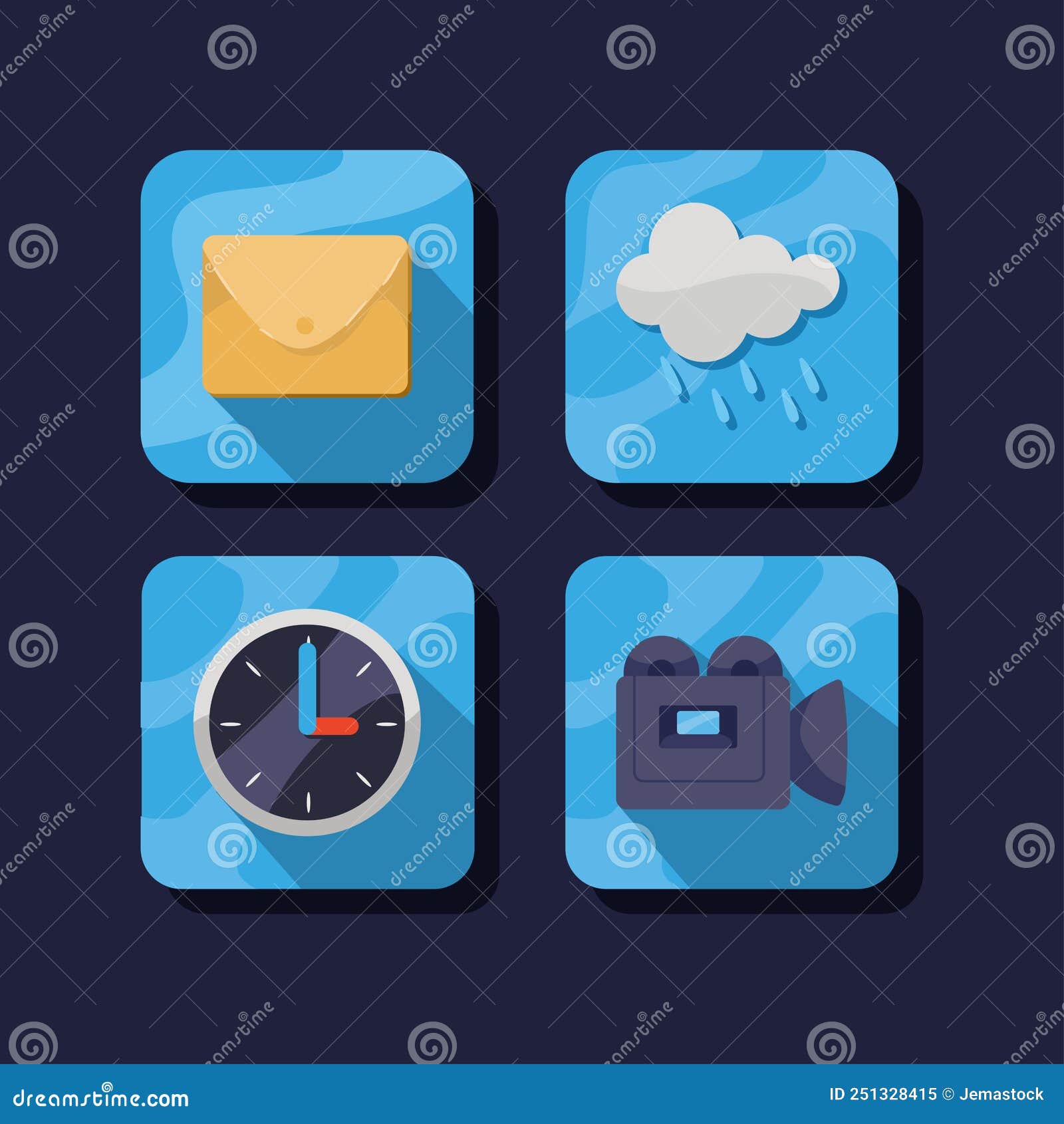 Four Applications Menu Buttons Stock Vector - Illustration of ...