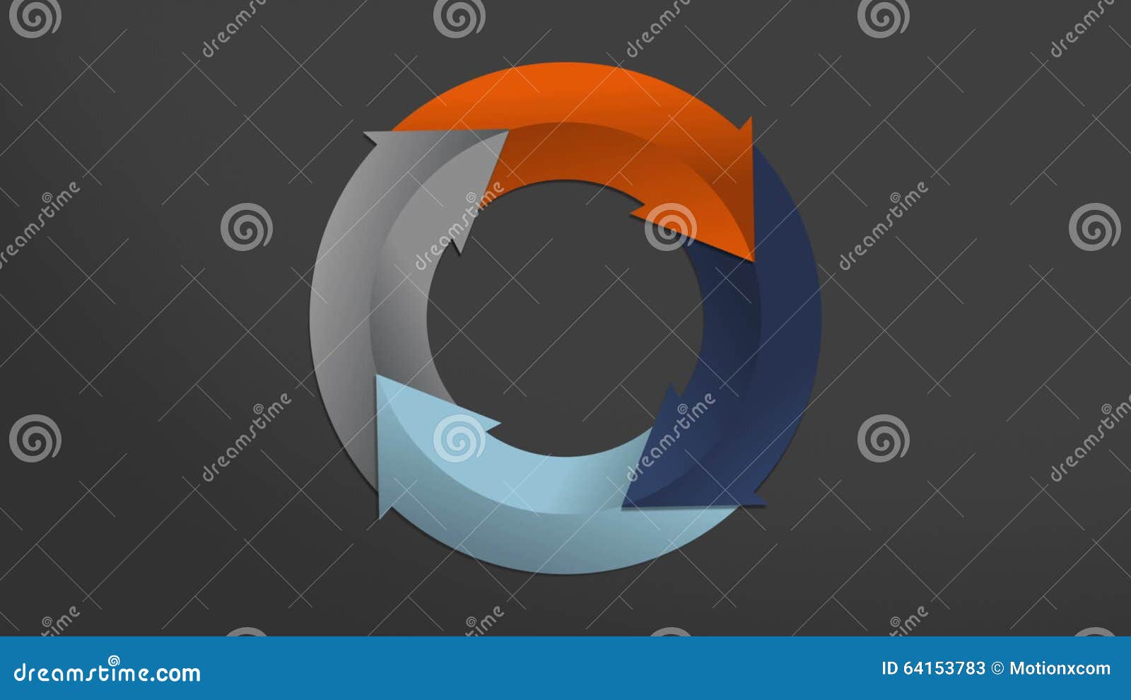 Four Arrow Circle Flow Chart.powerpoint Presentation Template.(included ...