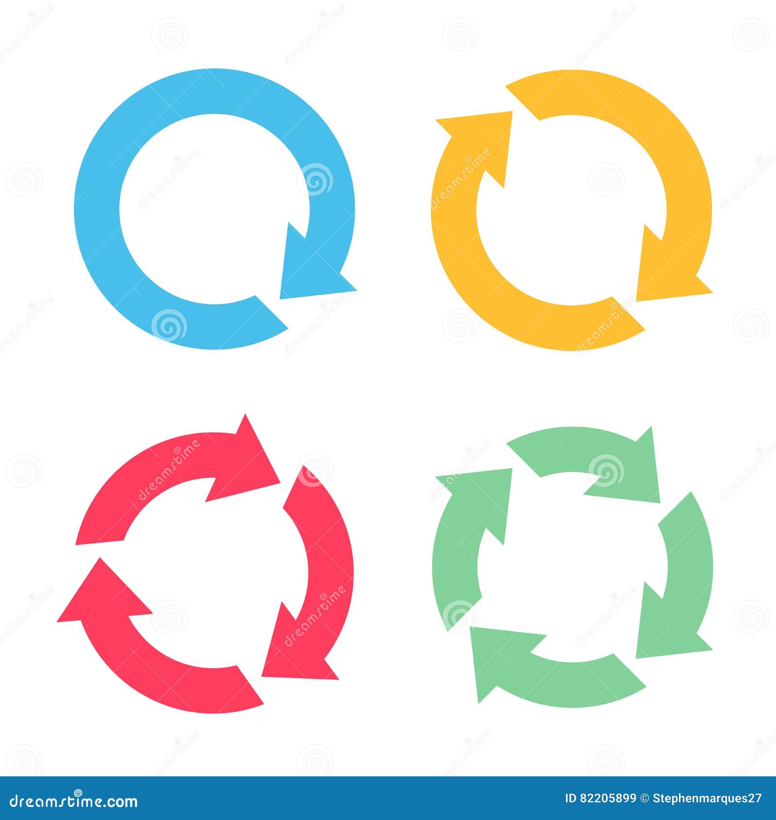 Four arrow reload icons stock illustration. Illustration of arrows ...